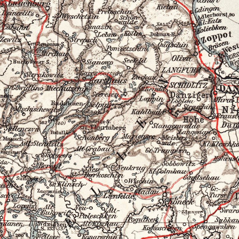 Germany, northeastern regions, 1911 Map by Waldin | Avenza Maps