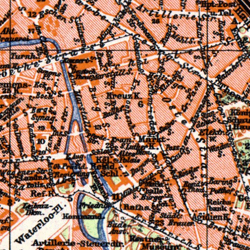 Hannover city Map, 1910 by Waldin | Avenza Maps