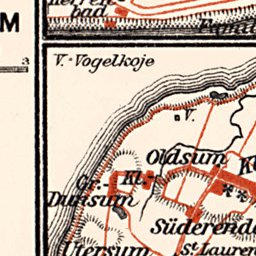Föhr Isle Map, 1911 by Waldin | Avenza Maps