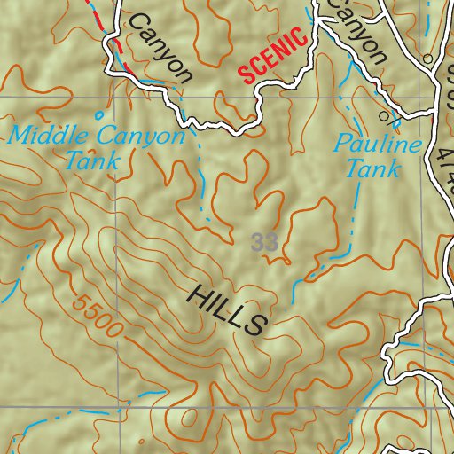 Coronado National Forest Quadrangle: CANELO PASS Map by US Forest ...