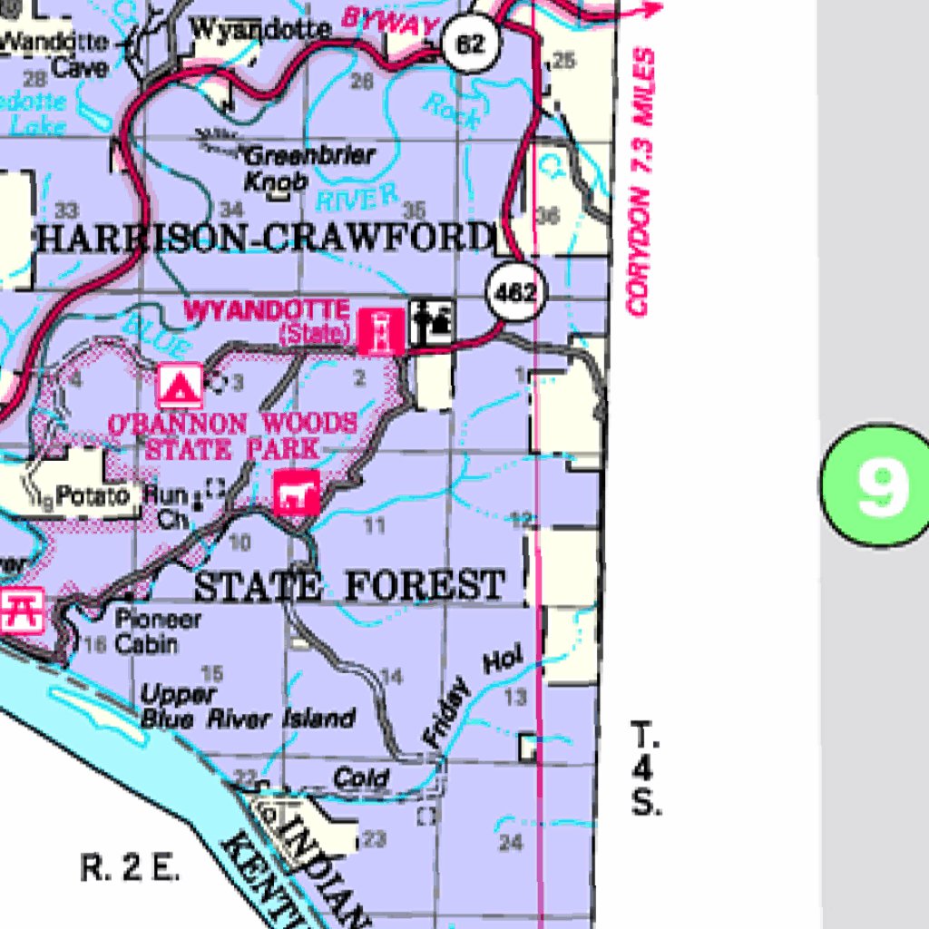 Hoosier NF Forest Visitor Map - Tell City Ranger District by US Forest ...
