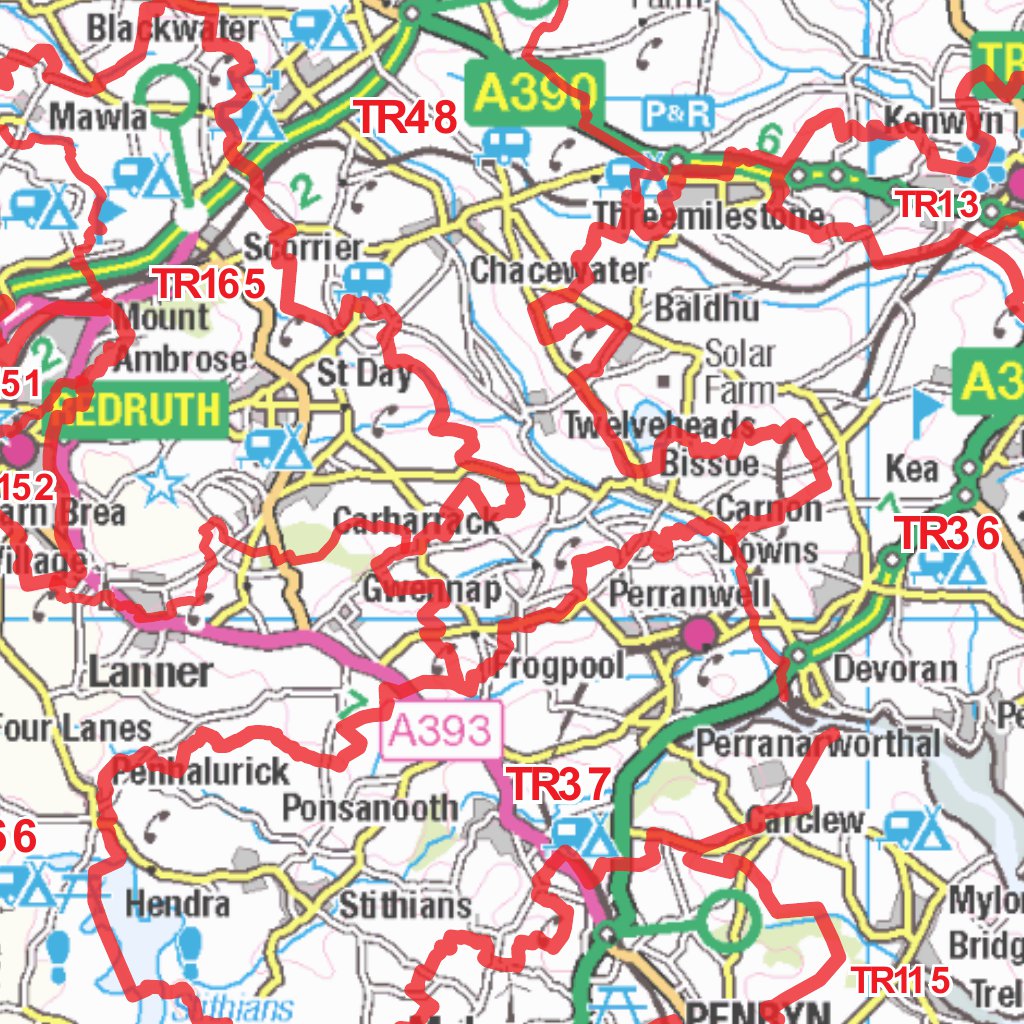 XYZ Postcode Sector Map - (S1) - SW England. by XYZ Maps | Avenza Maps