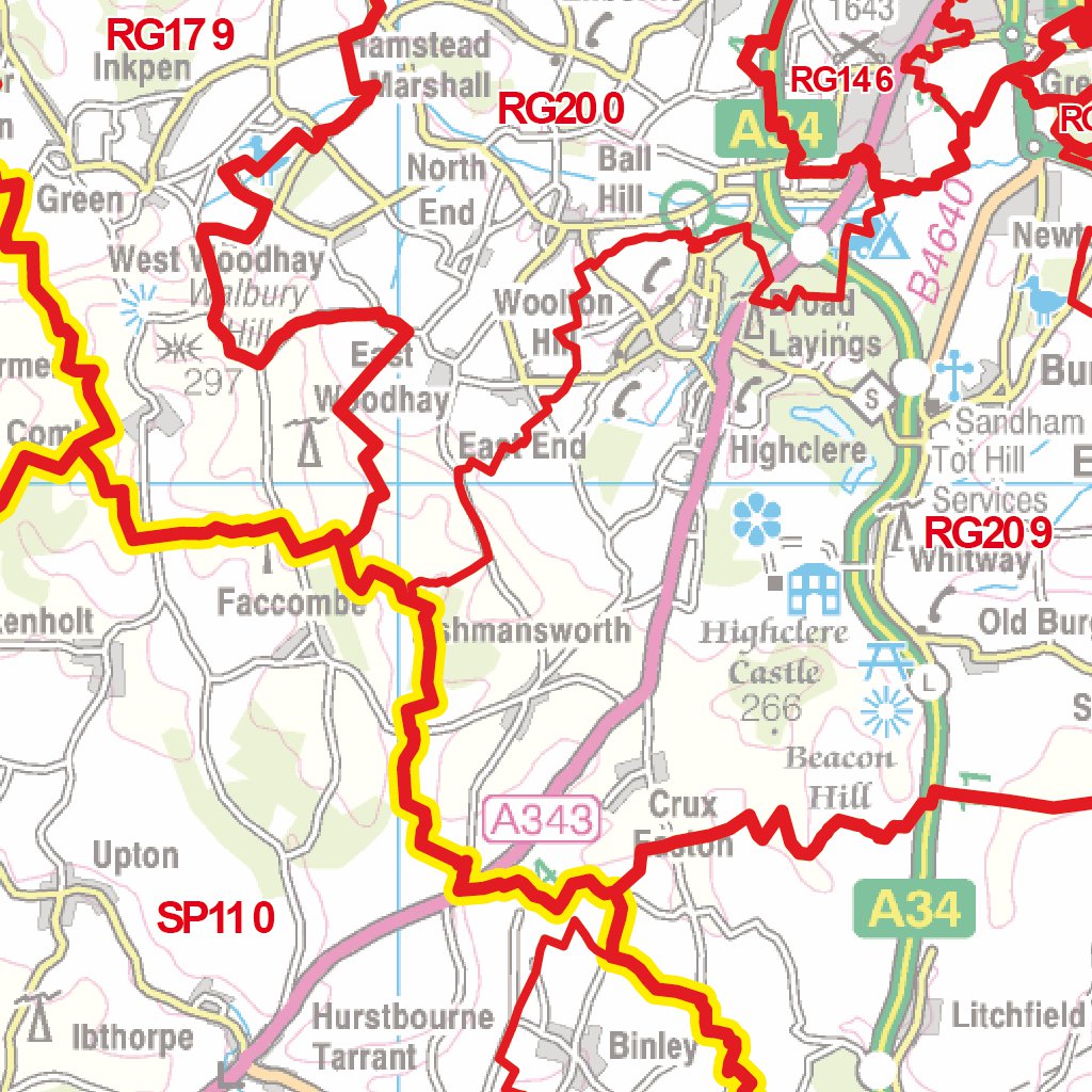 XYZ Postcode Sector Map - (S3) - Central Southern England by XYZ Maps ...