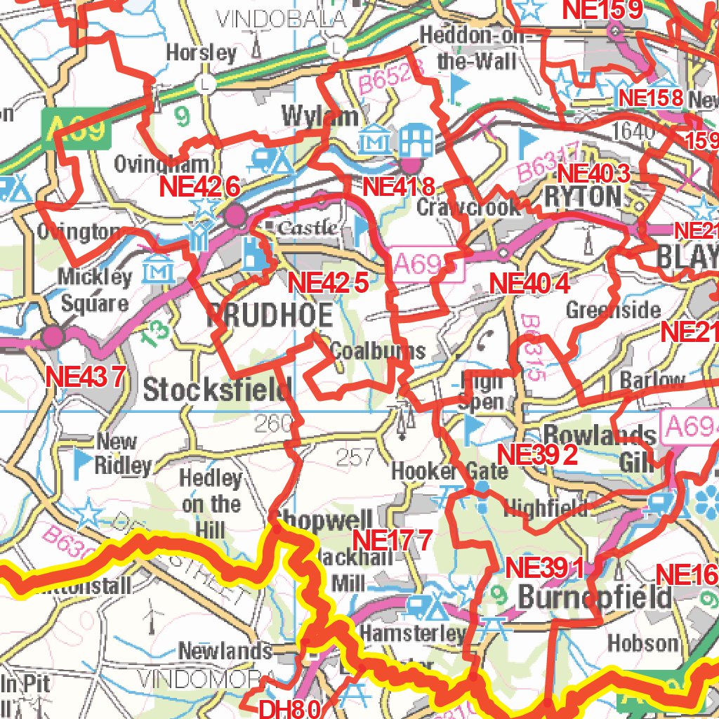 XYZ Postcode Sector Map - (S16) - NE England by XYZ Maps | Avenza Maps