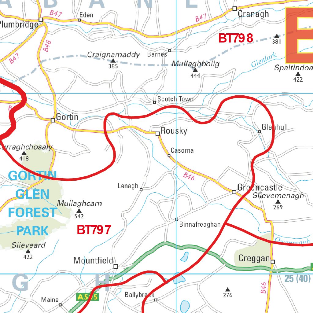 XYZ Postcode Sector Map - (S14) - Northern Ireland by XYZ Maps | Avenza ...