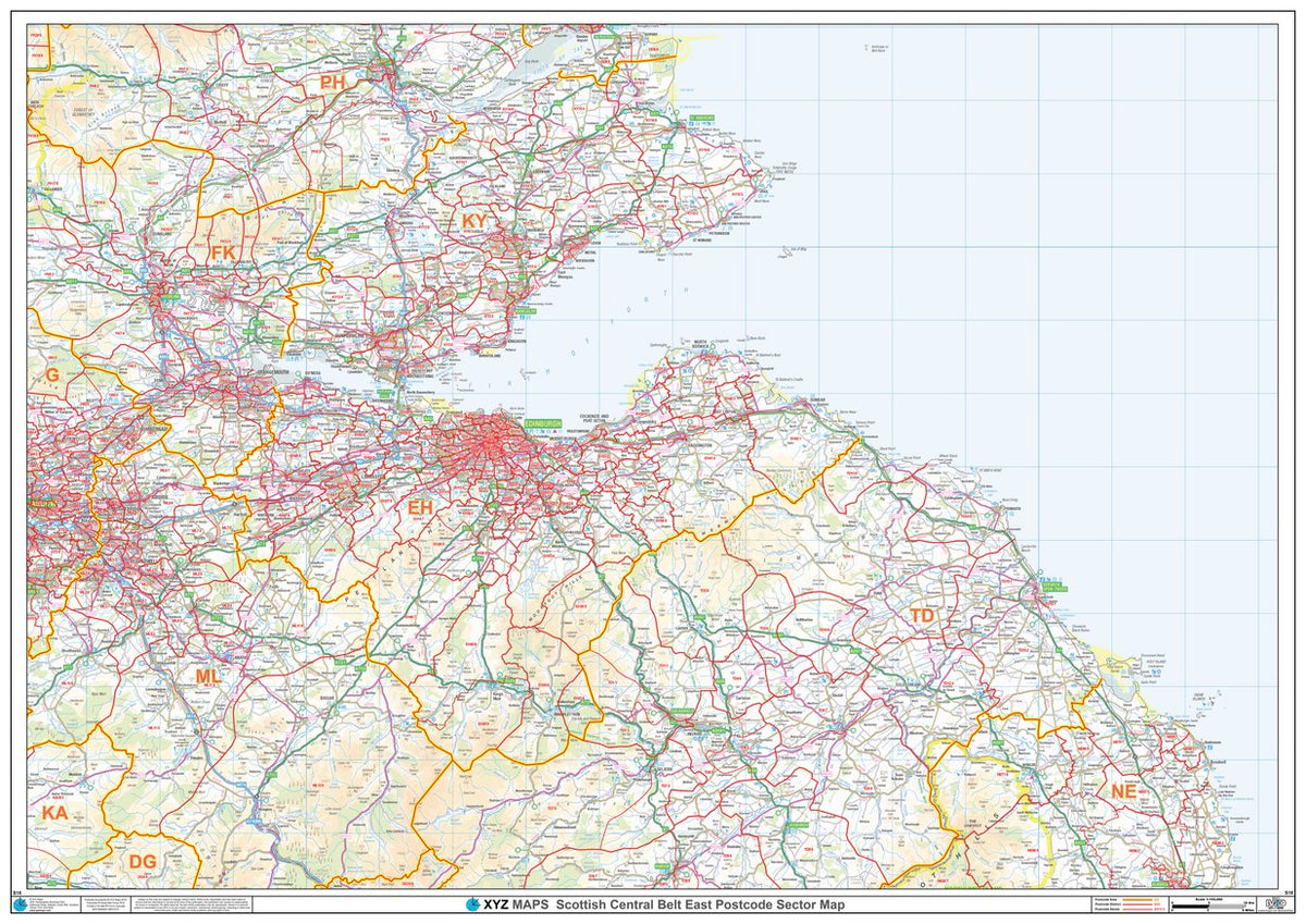 XYZ Postcode Sector Map - (S18) - Scottish Central Belt East by XYZ ...