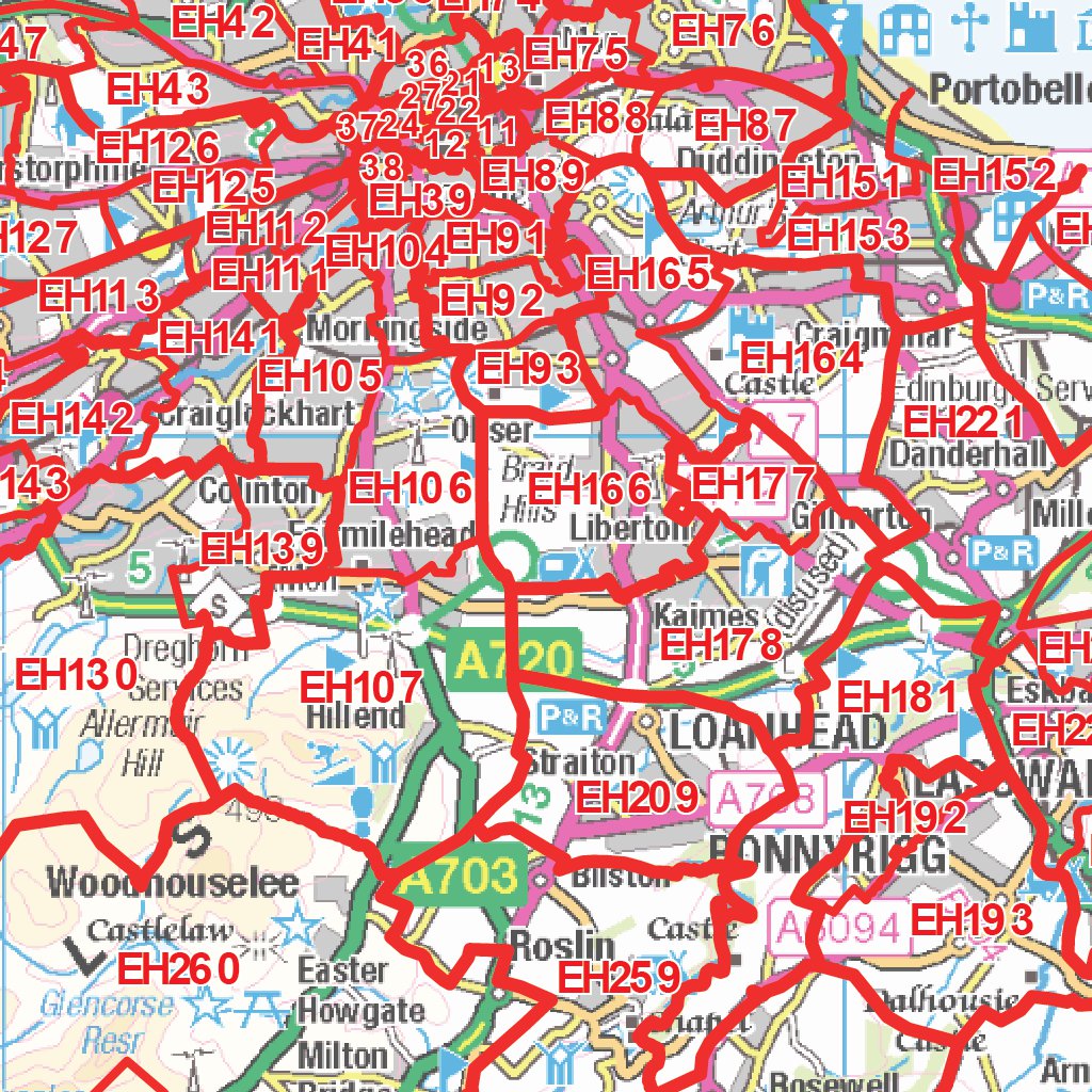 XYZ Postcode Sector Map - (S18) - Scottish Central Belt East by XYZ ...