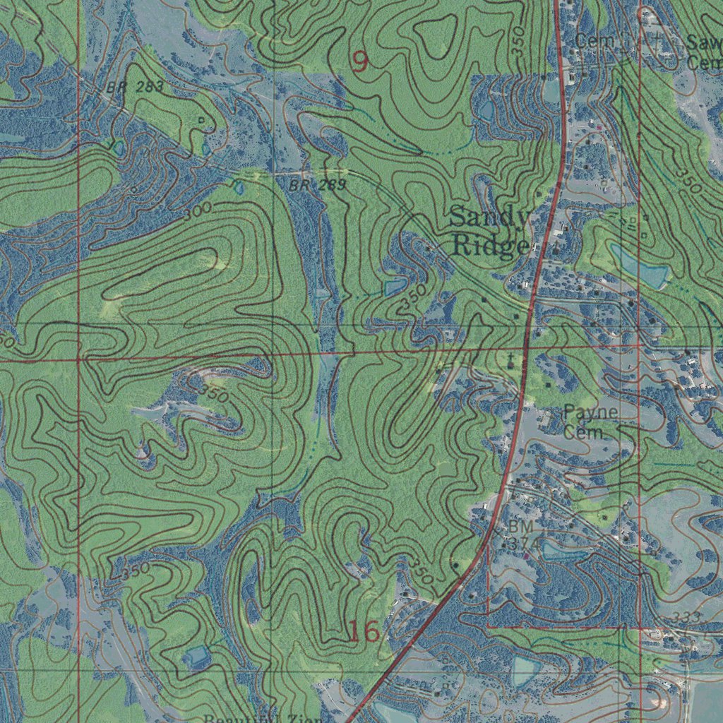AL-SANDY RIDGE: GeoChange 1975-2012 Map by Western Michigan University ...