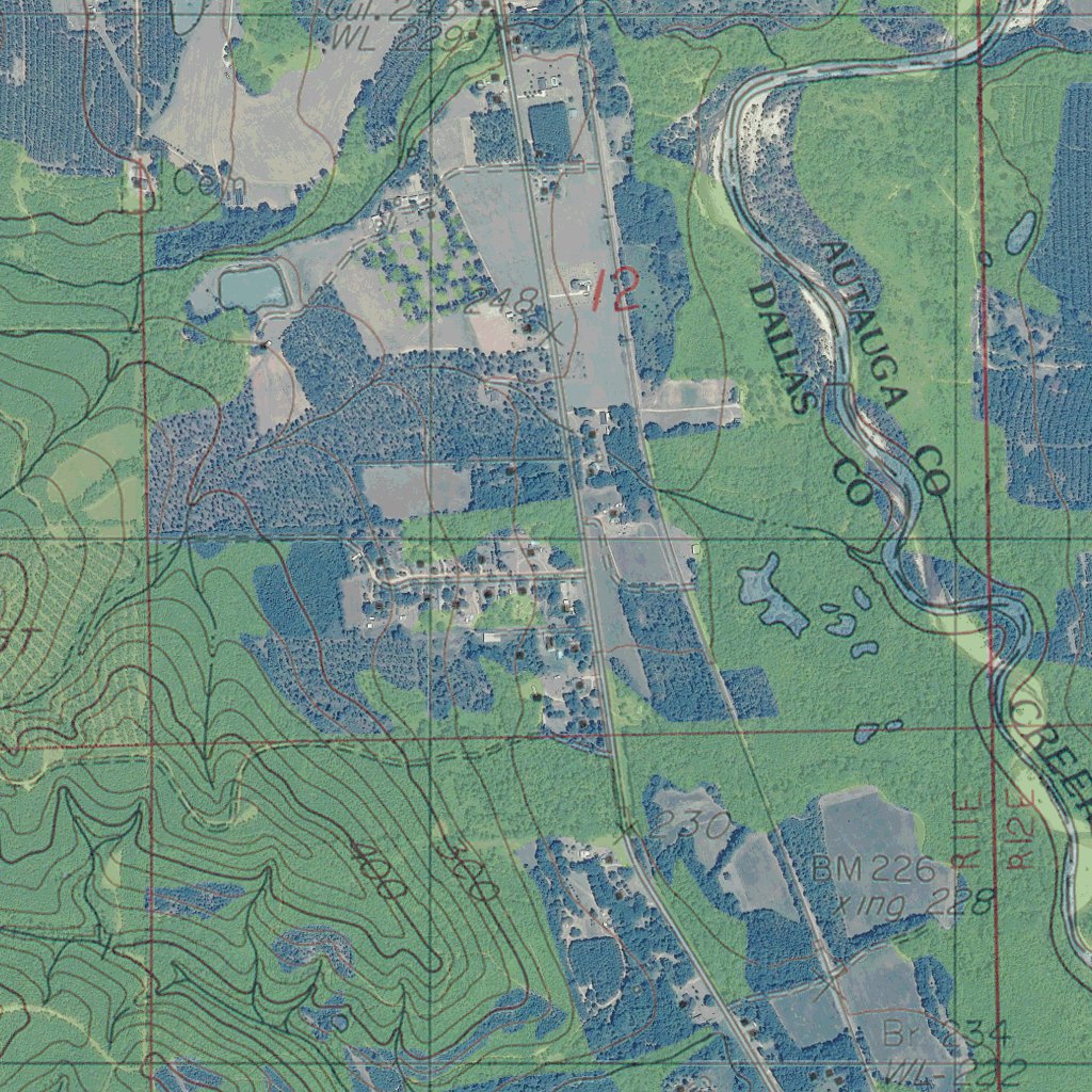 AL-PLANTERSVILLE: GeoChange 1976-2012 Map by Western Michigan ...