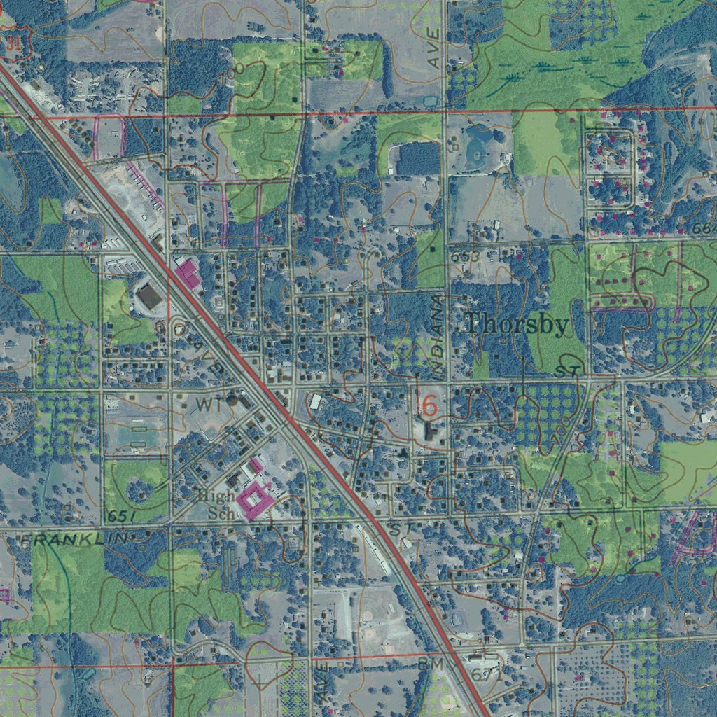 AL-JEMISON EAST: GeoChange 1967-2012 Map by Western Michigan University ...