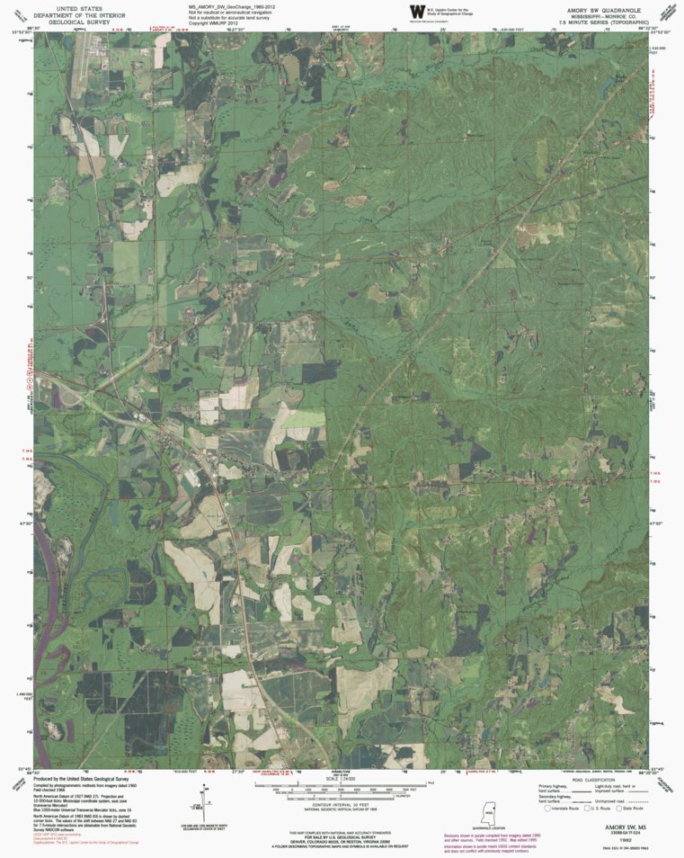 MS-AMORY SW: GeoChange 1960-2012 Map by Western Michigan University ...