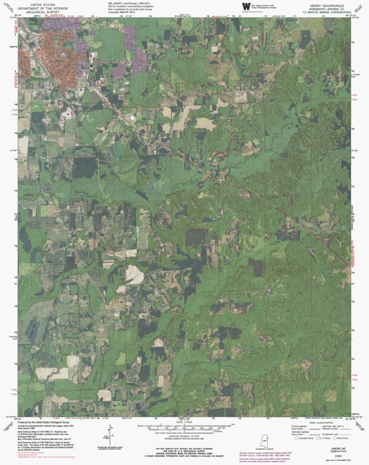 MS-AMORY: GeoChange 1960-2012 Map by Western Michigan University ...