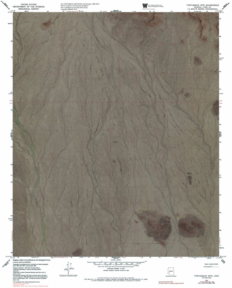 AZ-TURTLEBACK MOUNTAIN: GeoChange 1962-2010 Map by Western Michigan ...