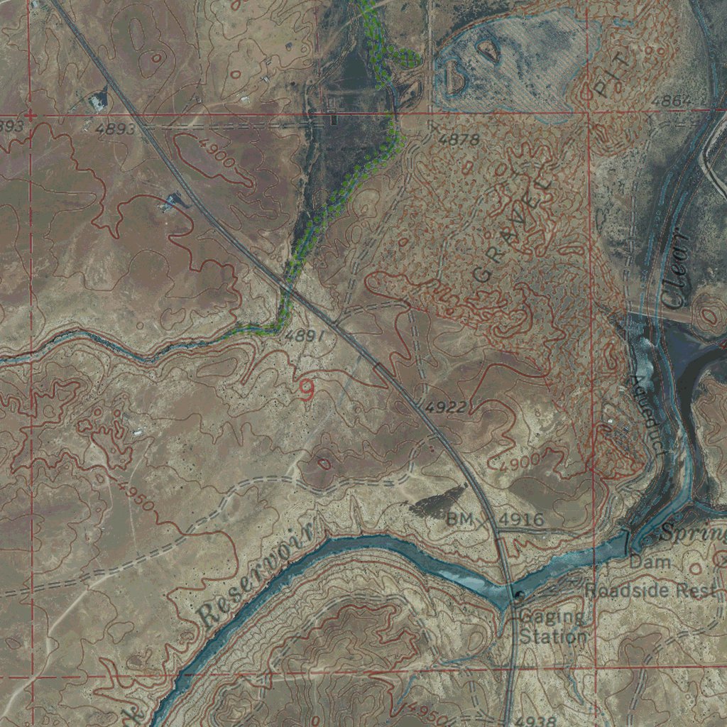 AZ-CLEAR CREEK RESERVOIR: GeoChange 1968-2010 Map by Western Michigan ...