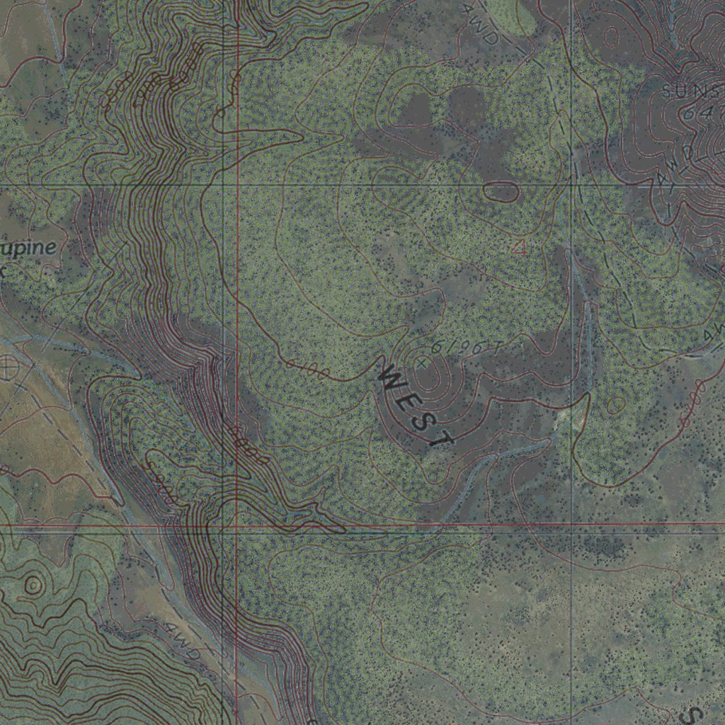 AZ-WEST SUNSET MOUNTAIN: GeoChange 1979-2010 Map by Western Michigan ...