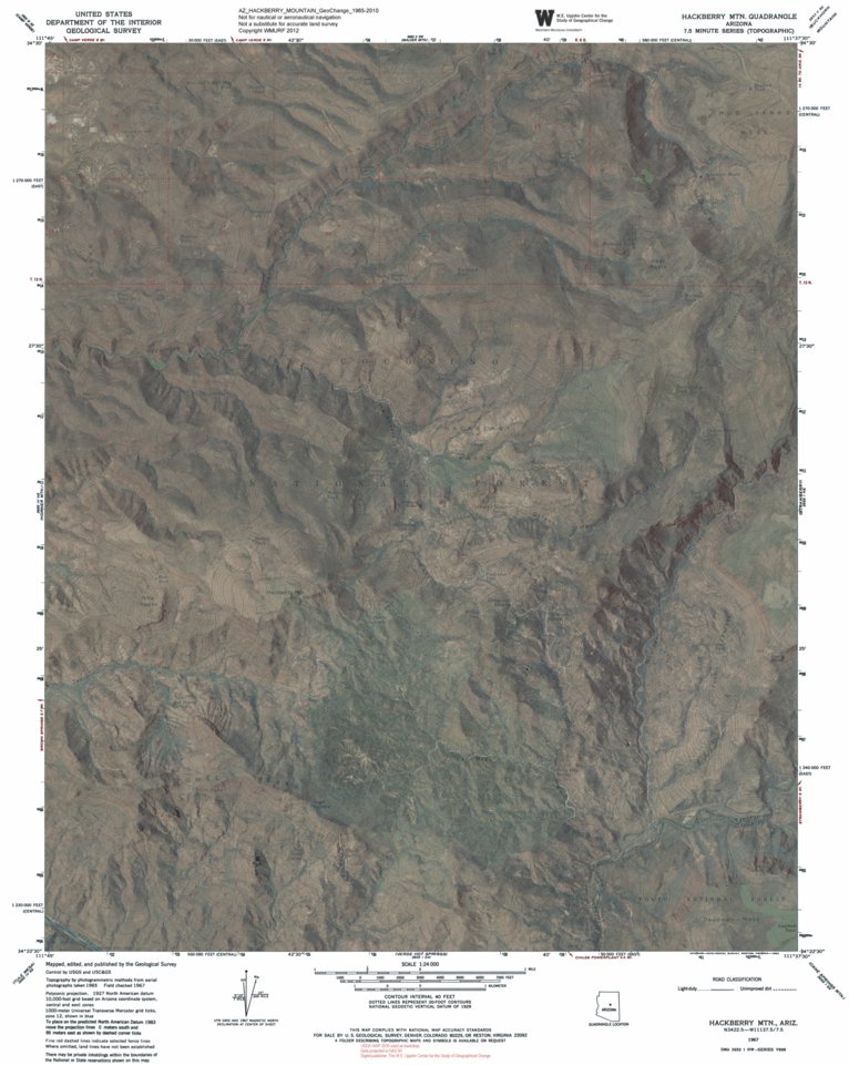 AZ-HACKBERRY MOUNTAIN: GeoChange 1965-2010 Map by Western Michigan ...