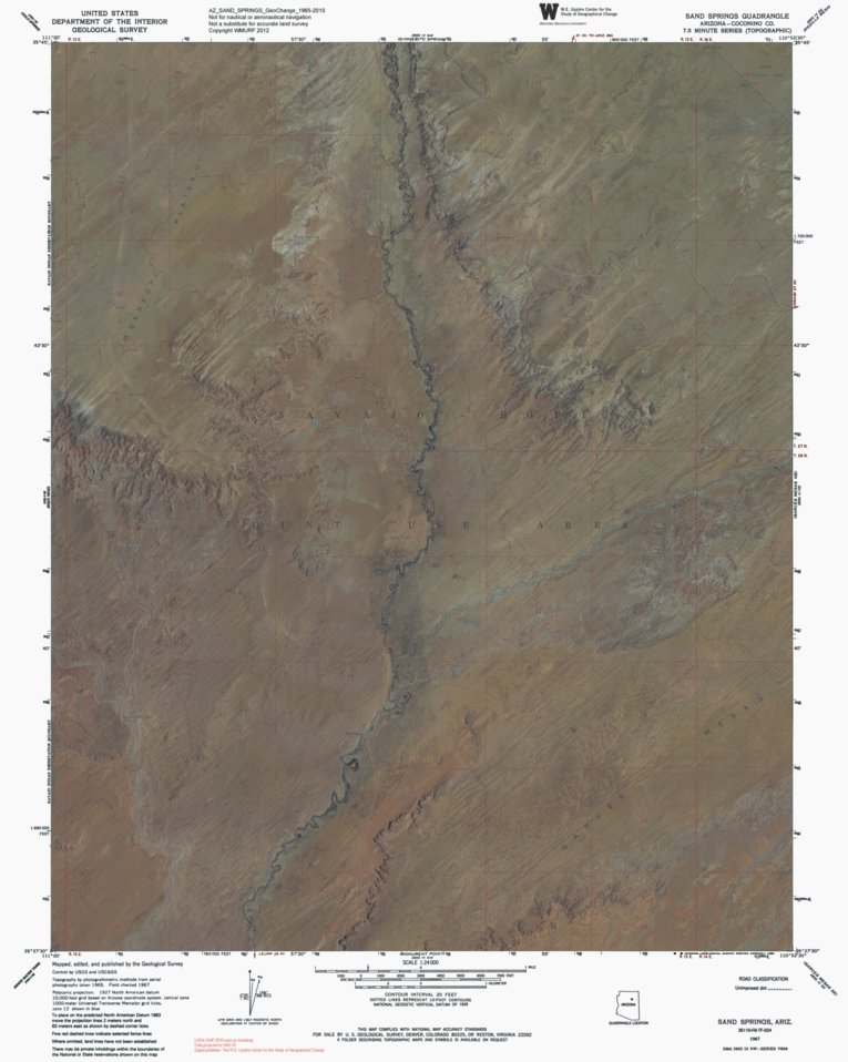 AZ-SAND SPRINGS: GeoChange 1965-2010 Map by Western Michigan University ...