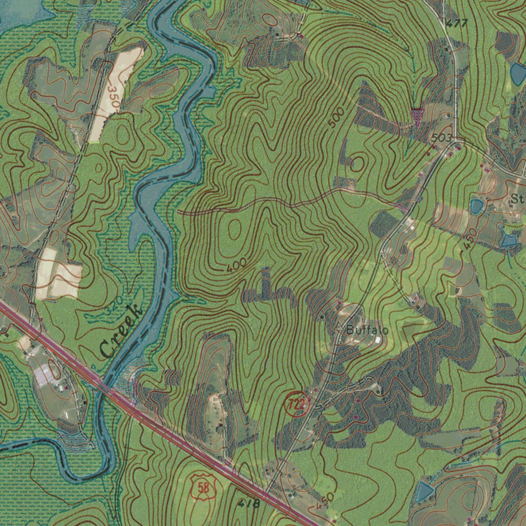 VA-BUFFALO SPRINGS: GeoChange 1967-2012 Map by Western Michigan ...