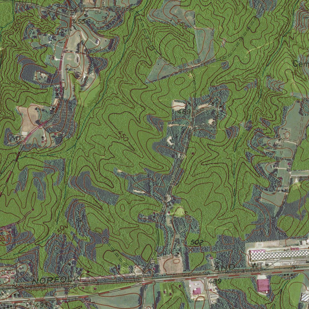 VA-KENBRIDGE WEST: GeoChange 1964-2012 Map by Western Michigan ...