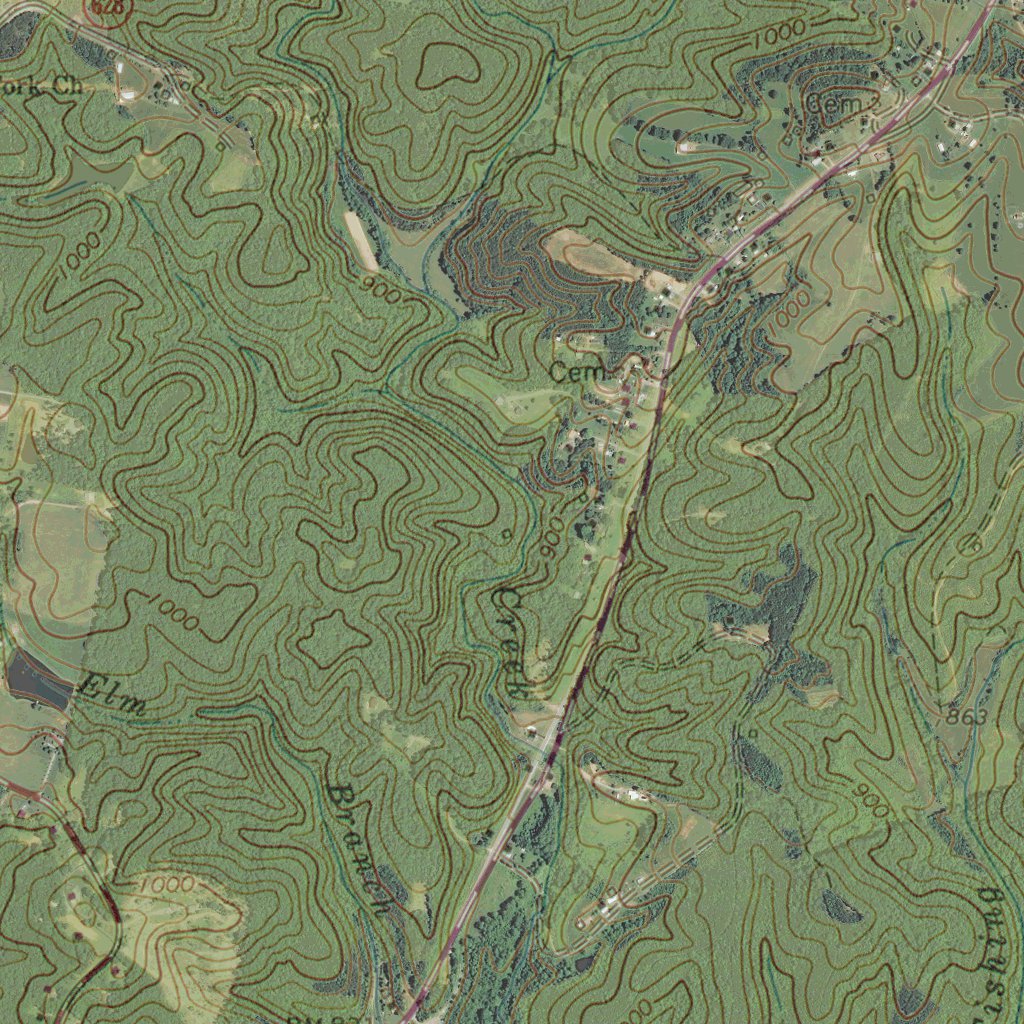 VA-MOUNTAIN VALLEY: GeoChange 1963-2012 Map by Western Michigan ...