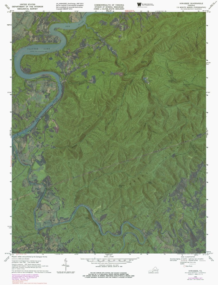 VA-HIWASSEE: GeoChange 1967-2012 Map by Western Michigan University ...