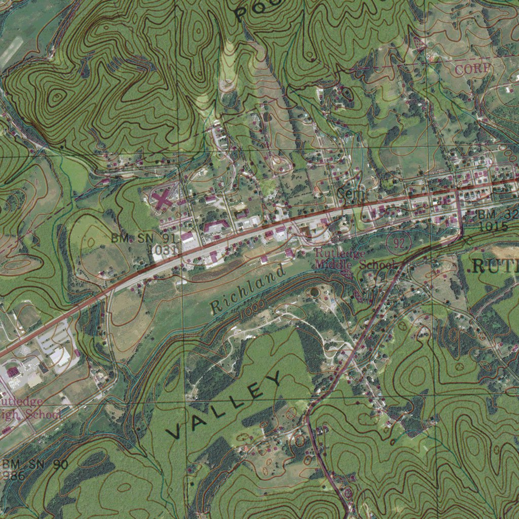 TN-DUTCH VALLEY: GeoChange 1941-2012 Map by Western Michigan University ...
