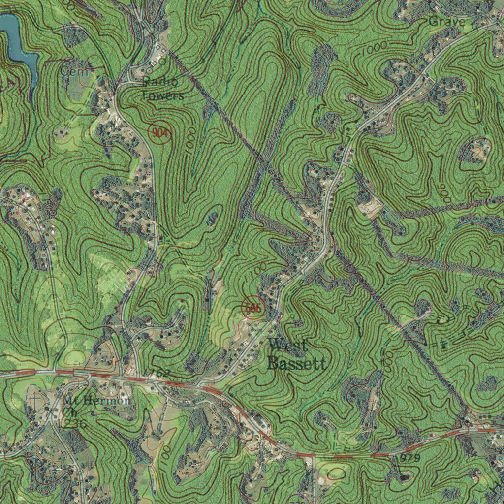 VA-PHILPOTT LAKE: GeoChange 1964-2012 Map by Western Michigan ...