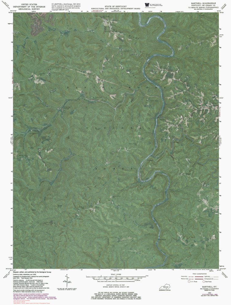 KY-BARTHELL: GeoChange 1951-2012 Map by Western Michigan University ...