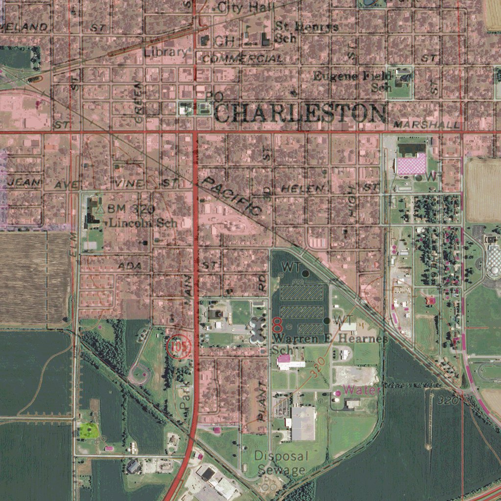 MO-IL-CHARLESTON: GeoChange 1967-2012 Map by Western Michigan ...