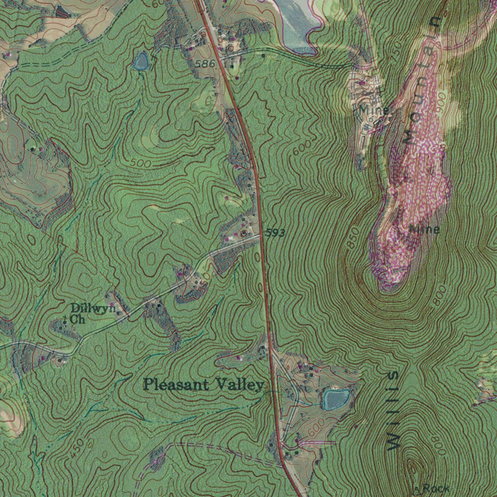 VA-WILLIS MOUNTAIN: GeoChange 1967-2012 Map by Western Michigan ...