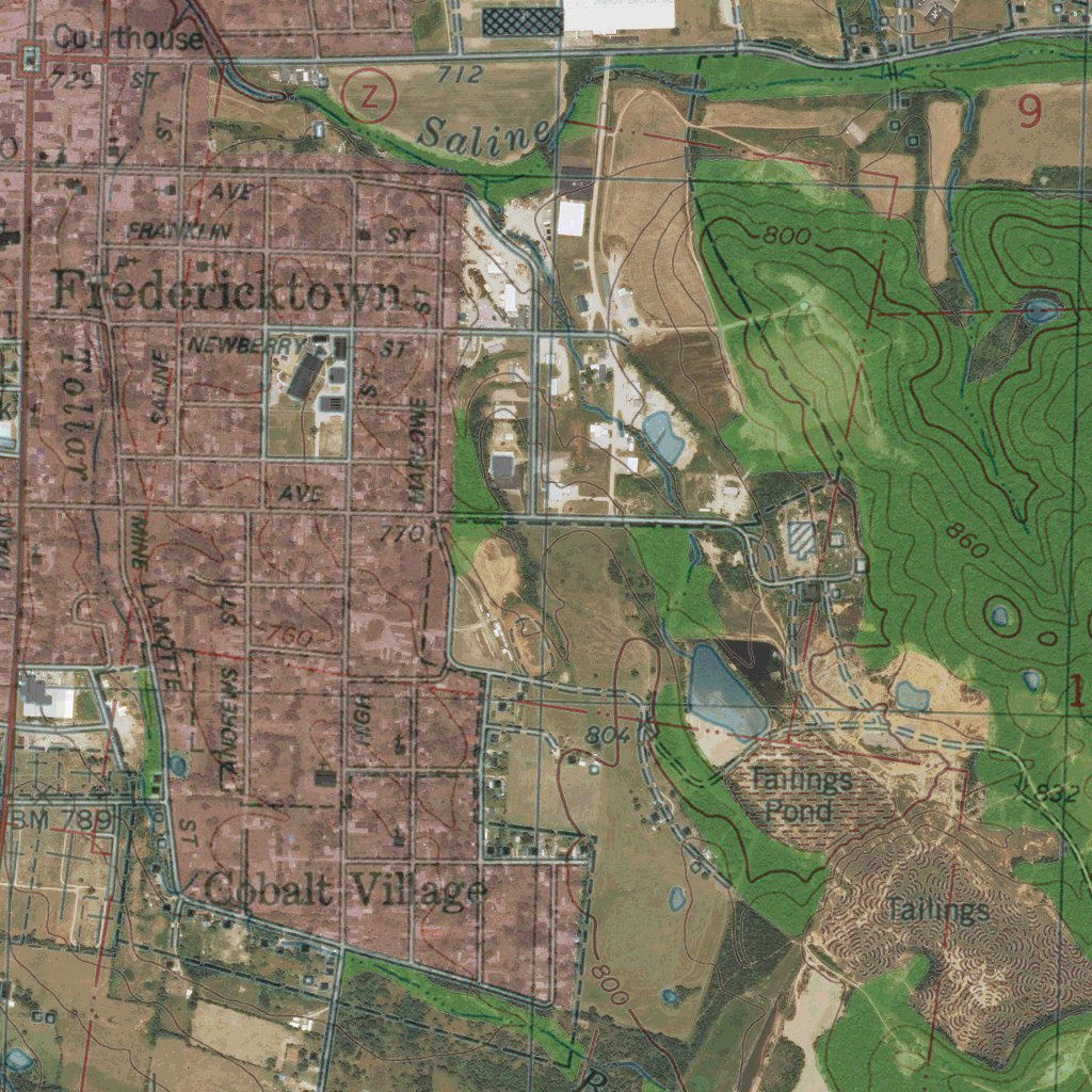 MO-FREDERICKTOWN: GeoChange 1974-2012 Map by Western Michigan ...
