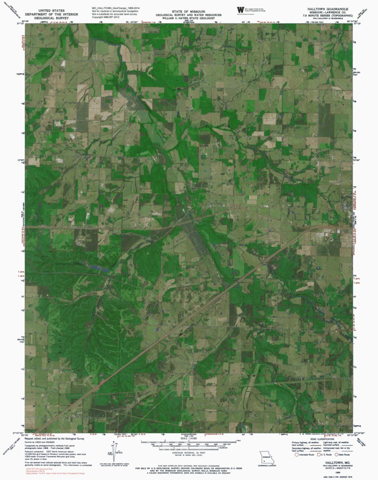MO-HALLTOWN: GeoChange 1968-2014 Map by Western Michigan University ...