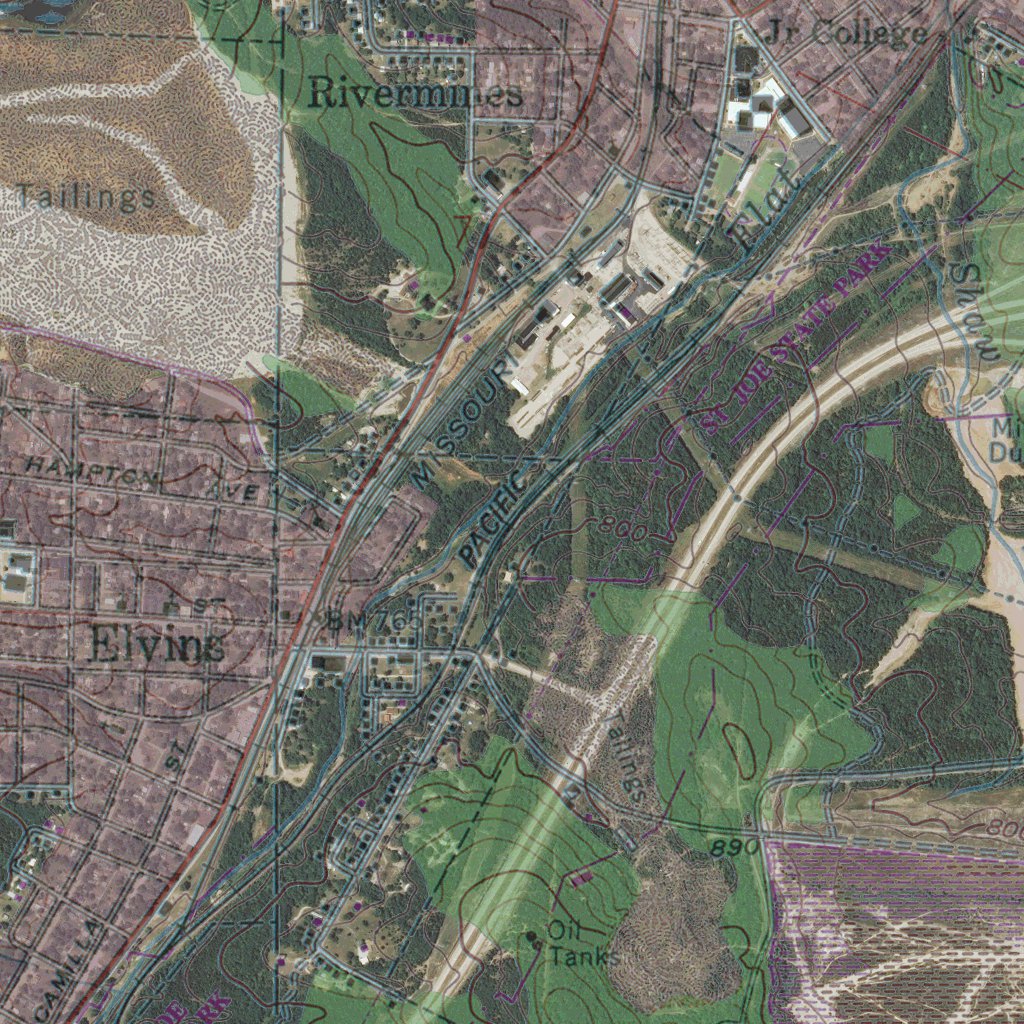MO-FLAT RIVER: GeoChange 1954-2012 Map by Western Michigan University ...