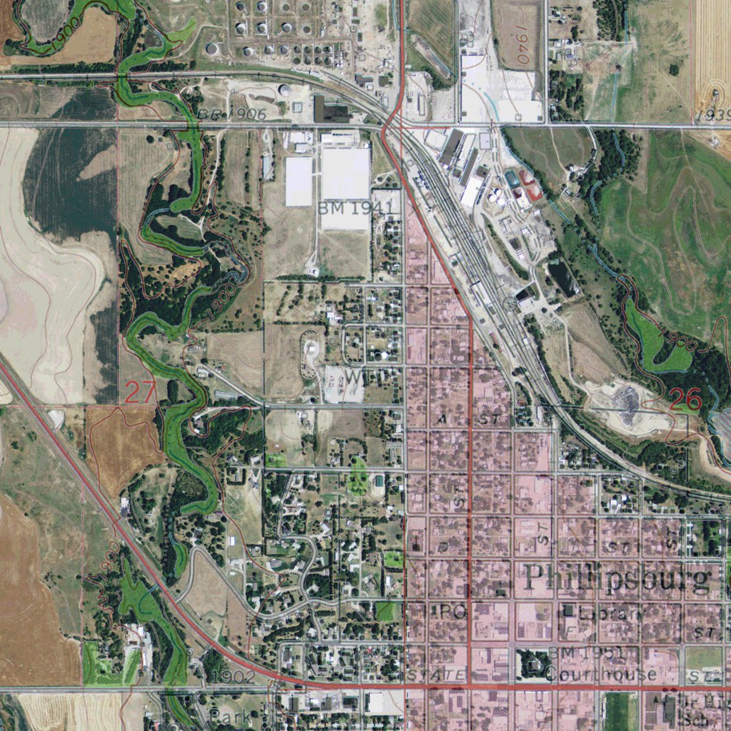 KS-PHILLIPSBURG NORTH: GeoChange 1973-2012 Map by Western Michigan ...