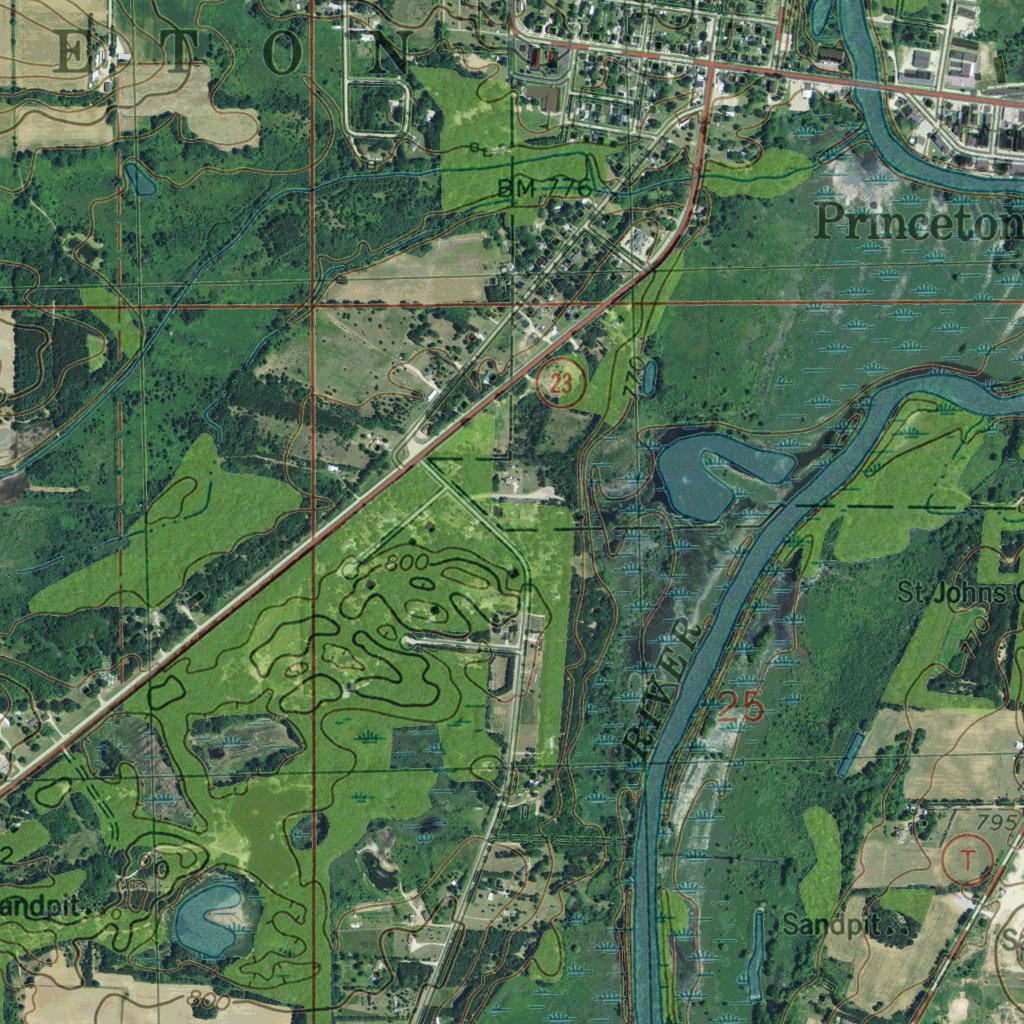 WI-PRINCETON WEST: GeoChange 1962-2013 Map by Western Michigan ...