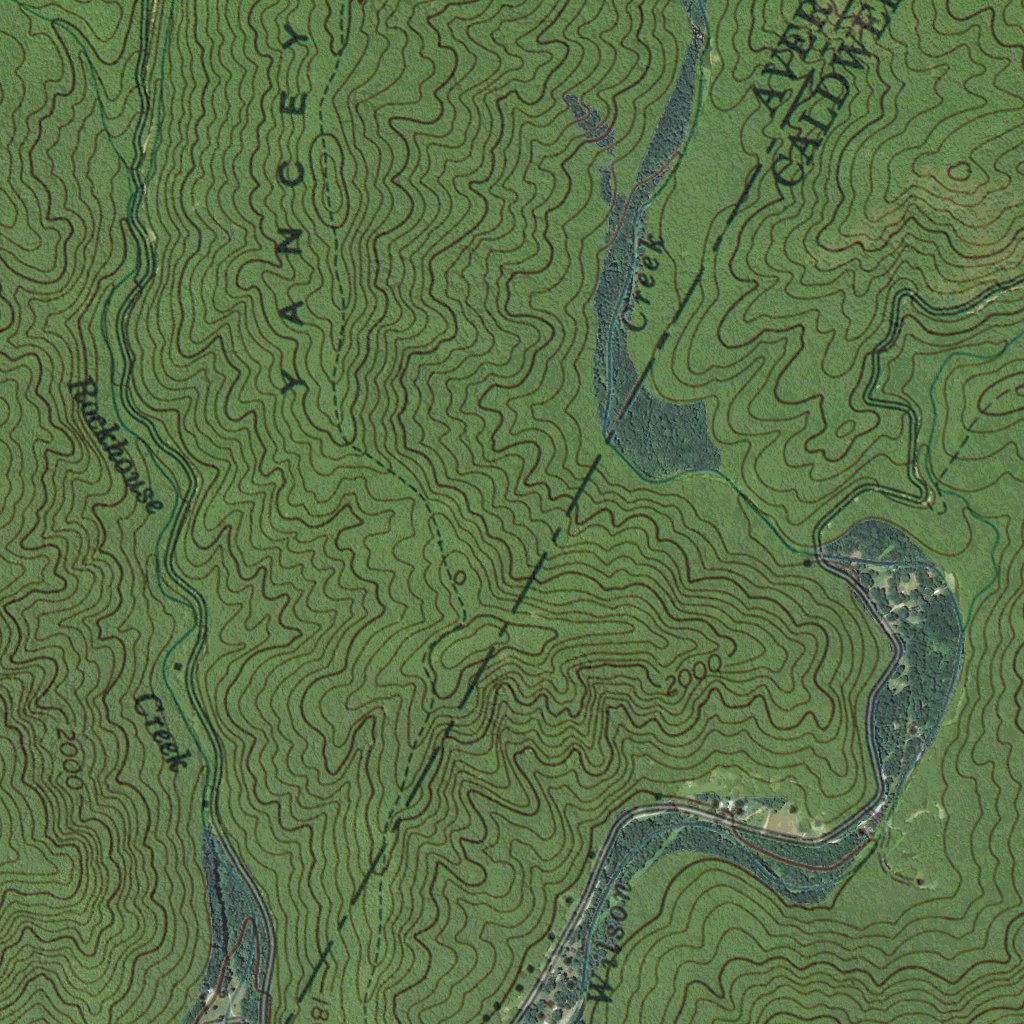 NC-GRANDFATHER MOUNTAIN: GeoChange 1954-2012 Map by Western Michigan ...