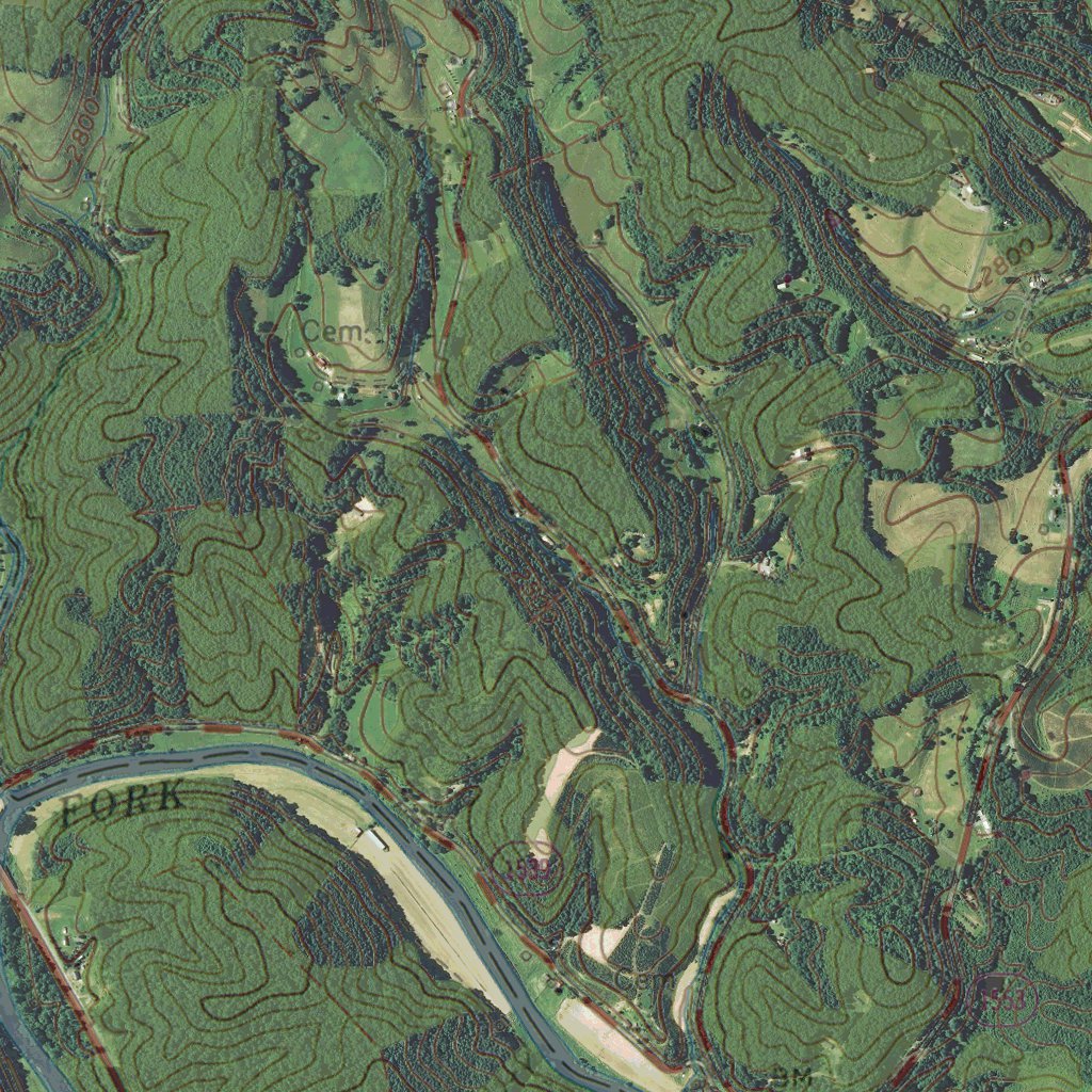 NC-VA-GRASSY CREEK: GeoChange 1964-2012 Map by Western Michigan ...