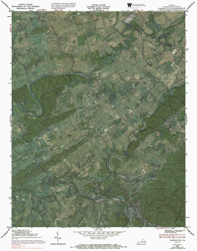 VA-DAMASCUS: GeoChange 1938-2012 Map by Western Michigan University ...