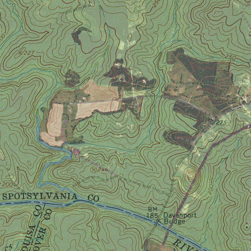 VA-LAKE ANNA EAST: GeoChange 1963-2012 Map by Western Michigan ...