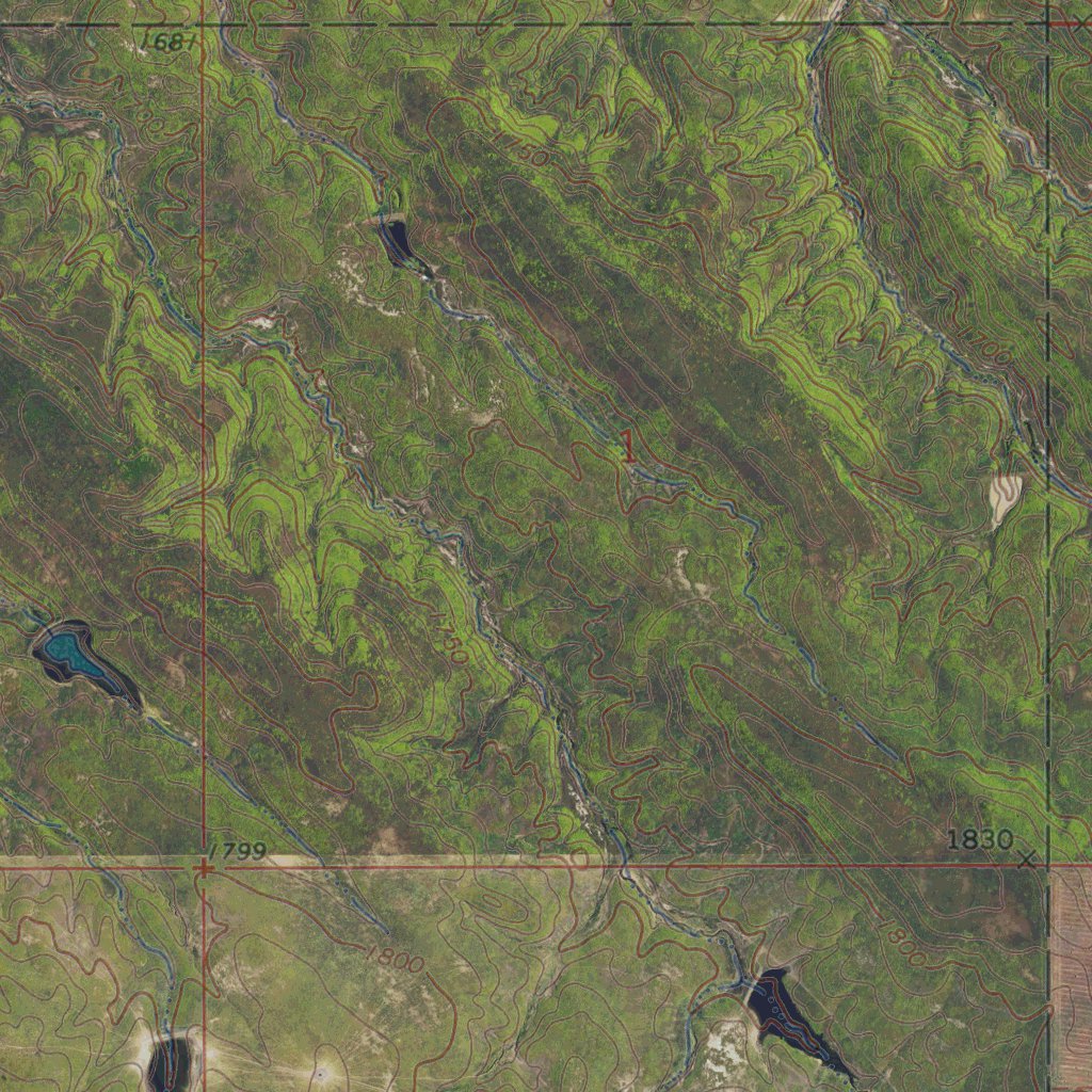 SD-FORT GEORGE BUTTE SE: GeoChange 1965-2014 Map by Western Michigan ...