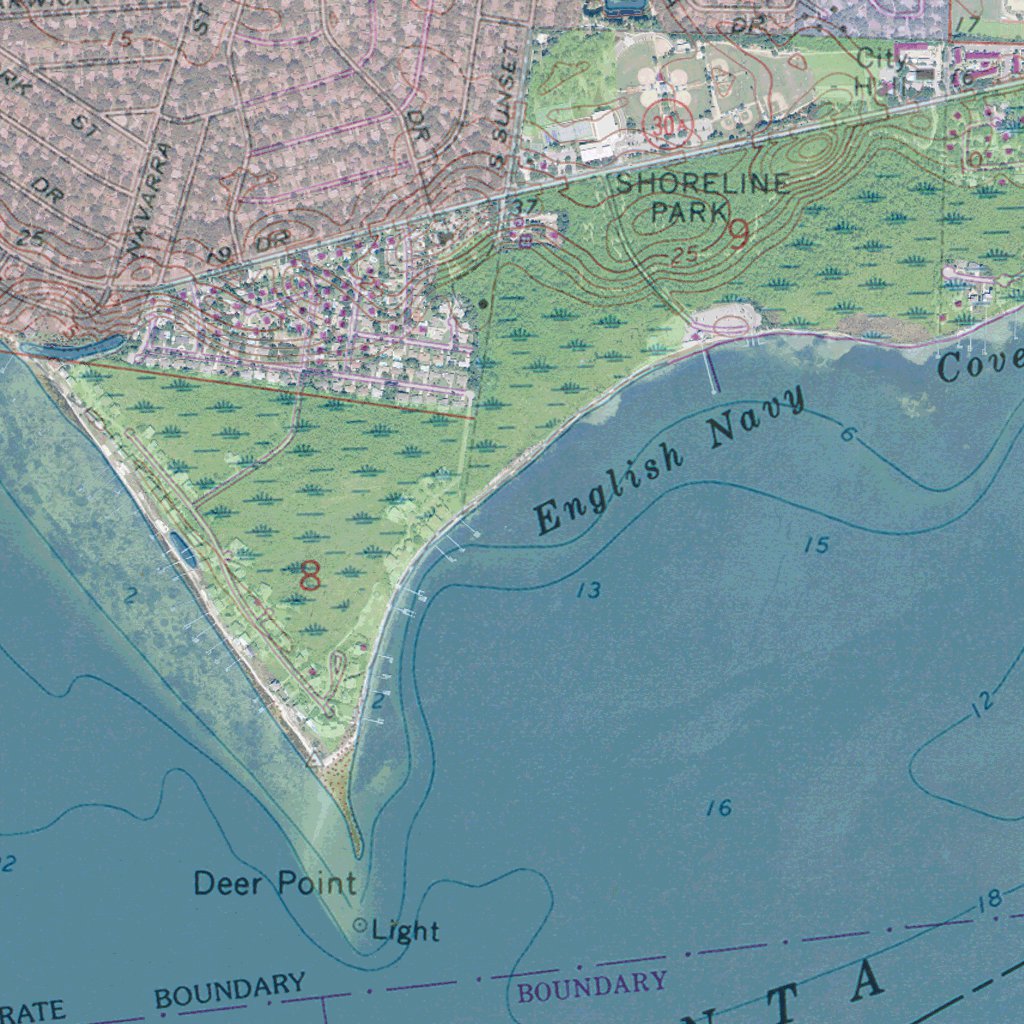 FL-GULF BREEZE: GeoChange 1965-2013 Map by Western Michigan University ...