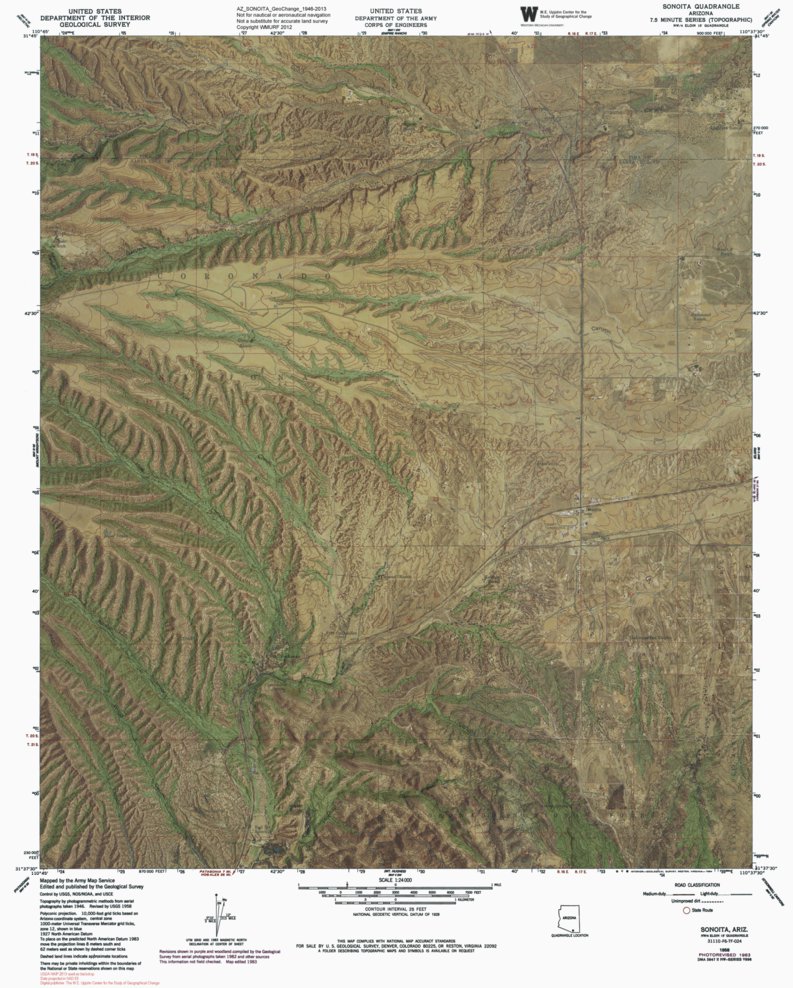 AZ-SONOITA: GeoChange 1946-2013 Map by Western Michigan University ...
