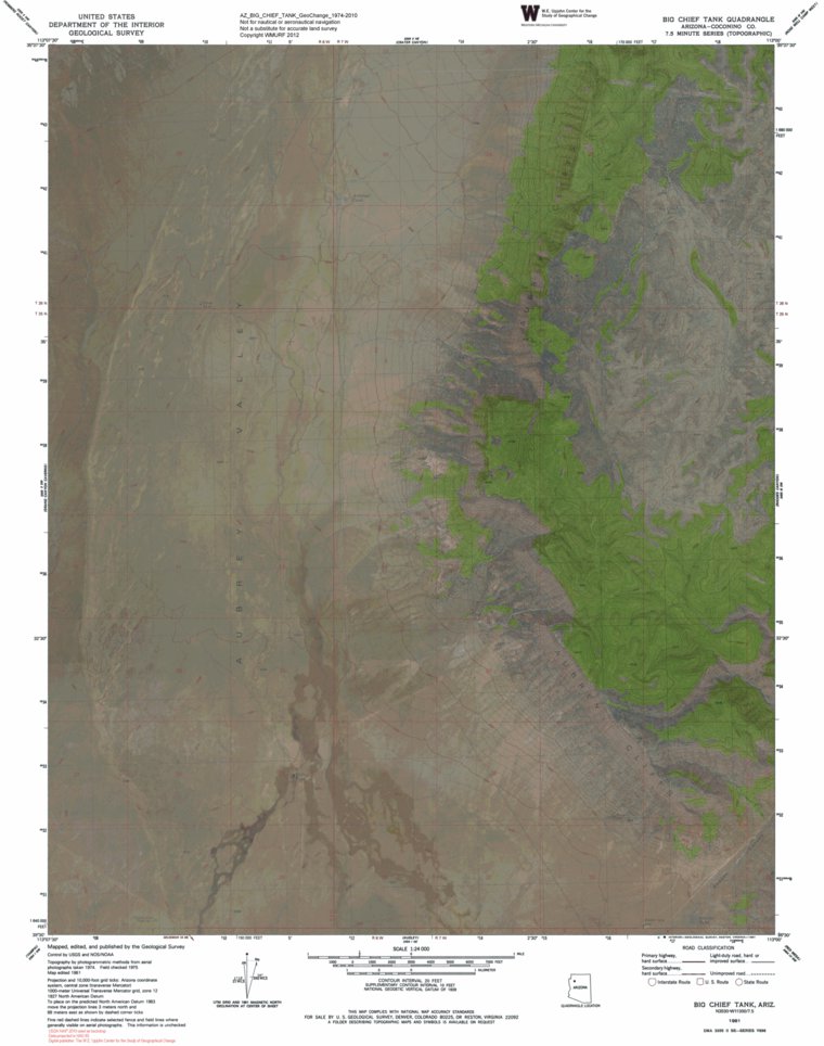 AZ-BIG CHIEF TANK: GeoChange 1974-2010 Map by Western Michigan ...