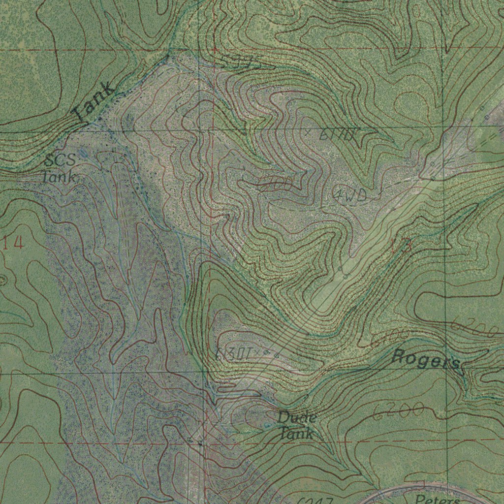AZ-HEARST MOUNTAIN: GeoChange 1958-2010 Map by Western Michigan ...