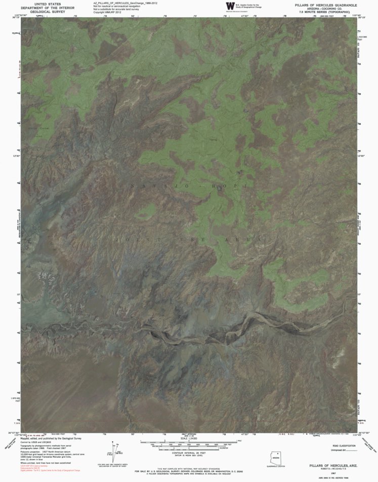 AZ-PILLARS OF HERCULES: GeoChange 1966-2012 Map by Western Michigan ...