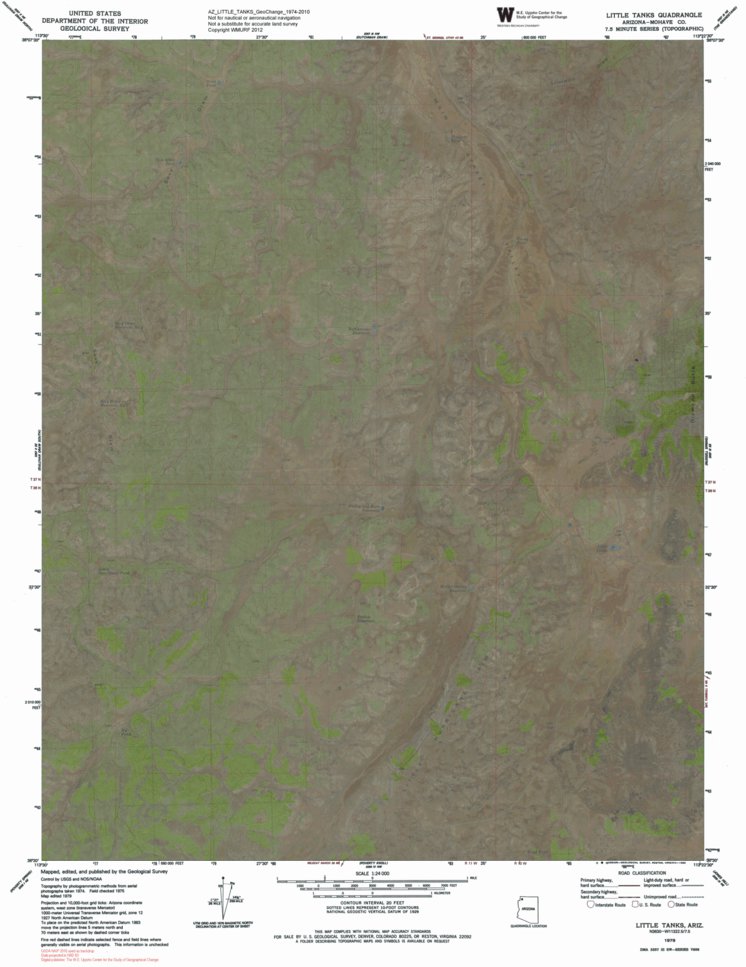 AZ-LITTLE TANKS: GeoChange 1974-2010 Map by Western Michigan University ...