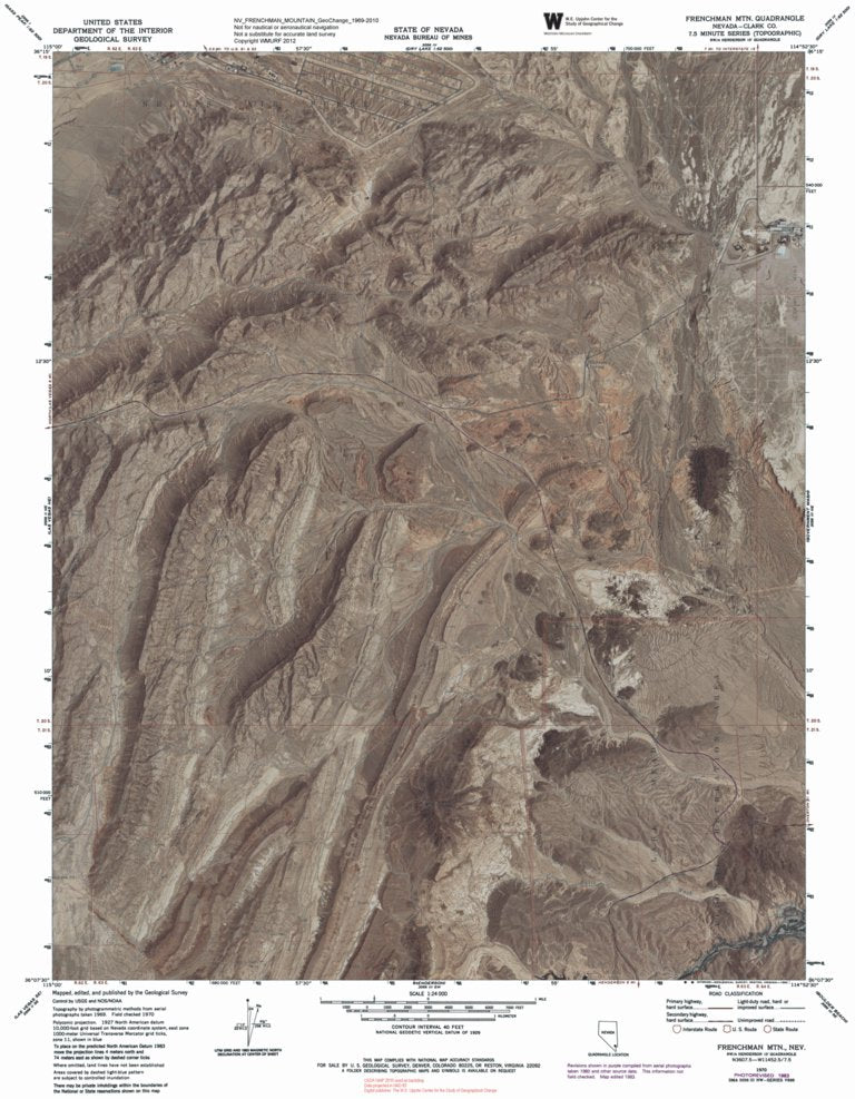 NV-FRENCHMAN MOUNTAIN: GeoChange 1969-2010 Map by Western Michigan ...