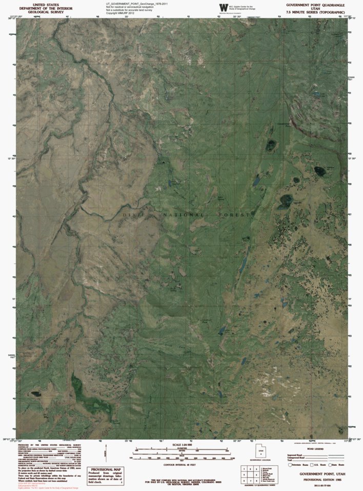 UT-GOVERNMENT POINT: GeoChange 1976-2011 Map by Western Michigan ...