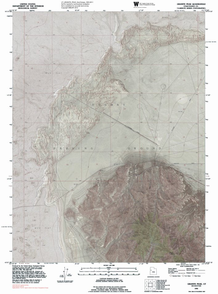 UT-GRANITE PEAK: GeoChange 1953-2011 Map by Western Michigan University ...