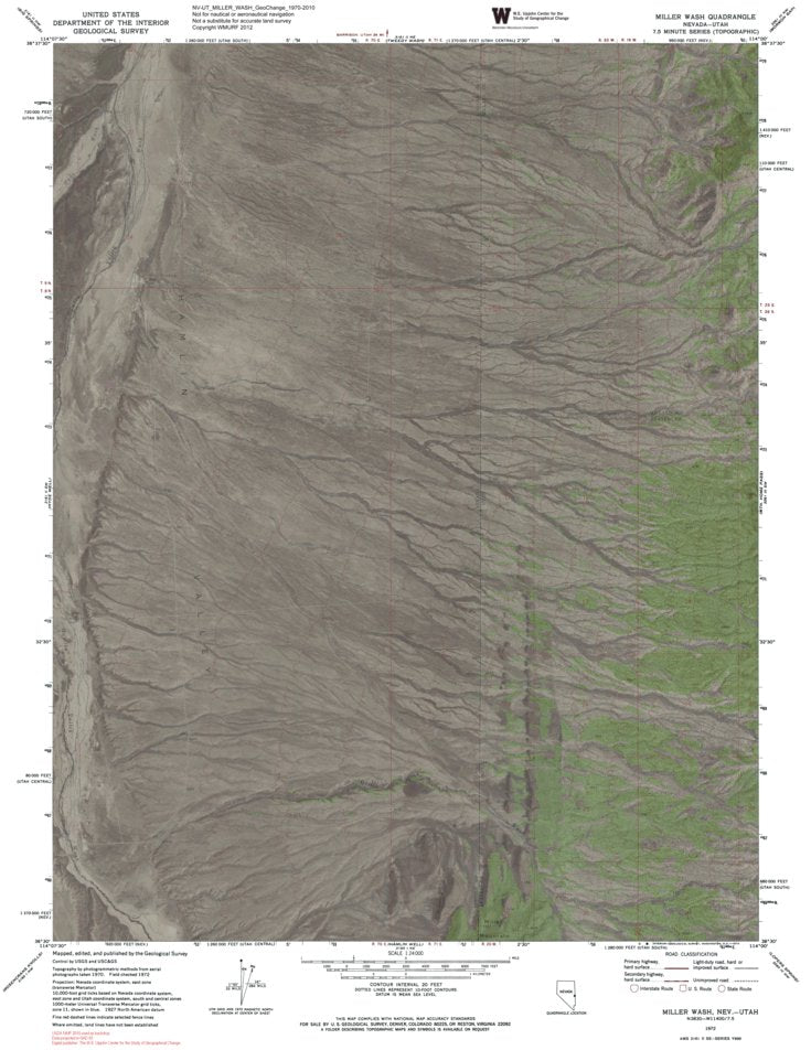 NV-UT-MILLER WASH: GeoChange 1970-2010 Map by Western Michigan ...